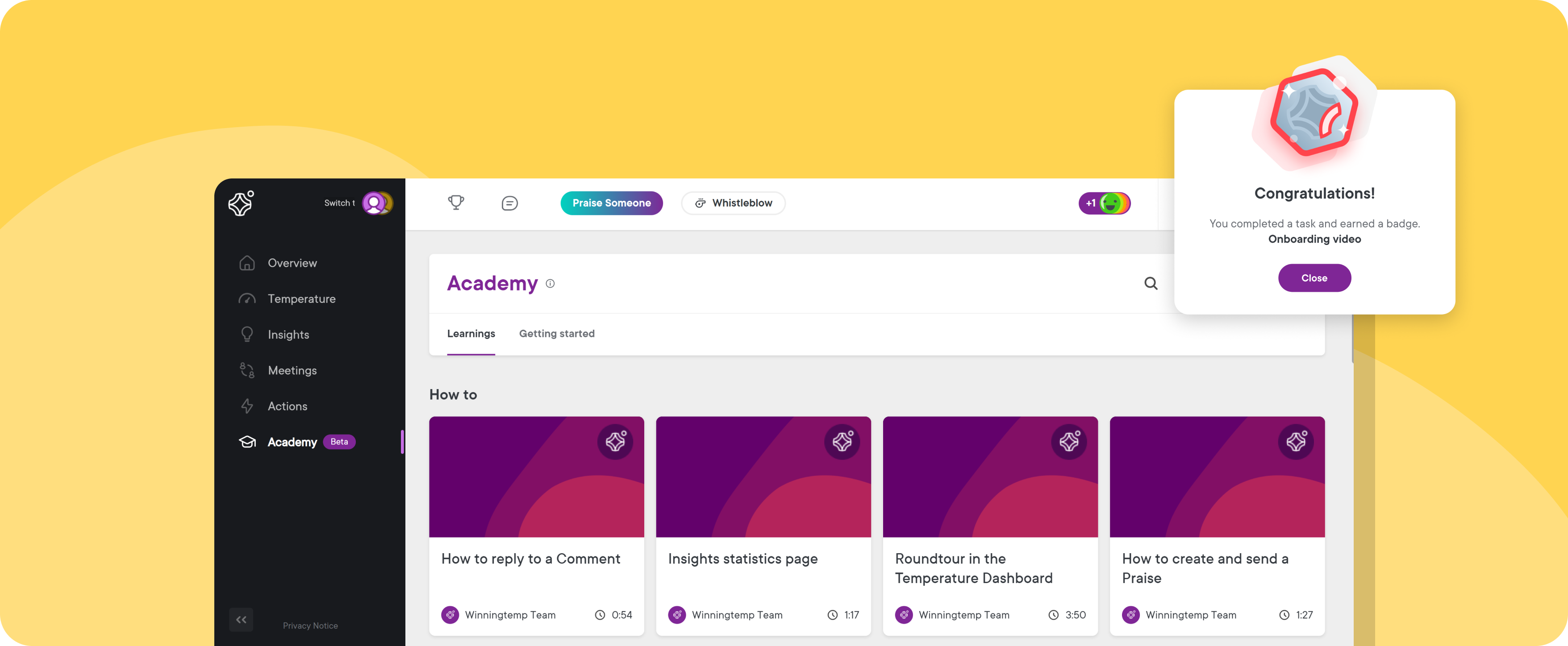 2023/11/14 - Welcome Winningtemp´s Academy! 🎓 – Winningtemp